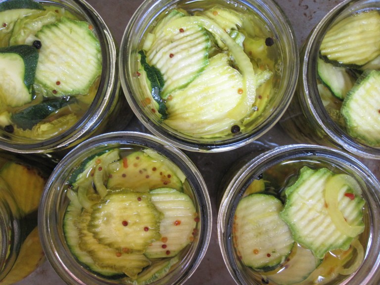 Sweet and Spicy Zucchini Pickles | My Pantry Shelf
